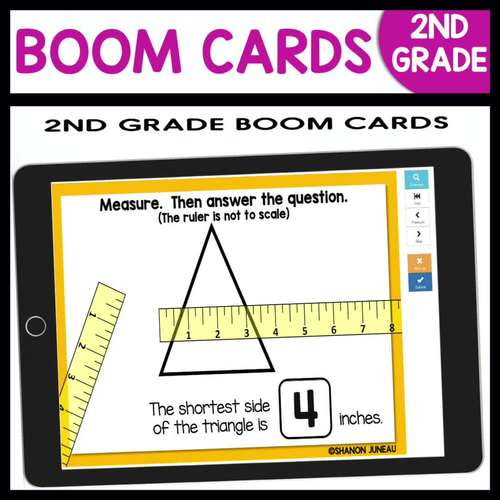 Measuring with a Ruler using Boom Cards | TPT