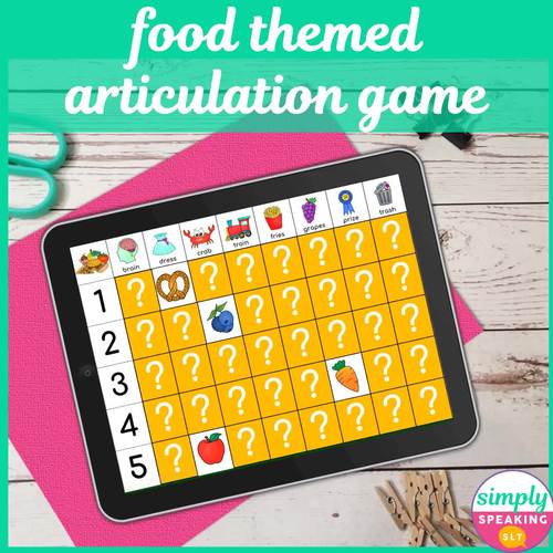 R Blends Articulation No Print No Prep Food Themed PowerPoint Game