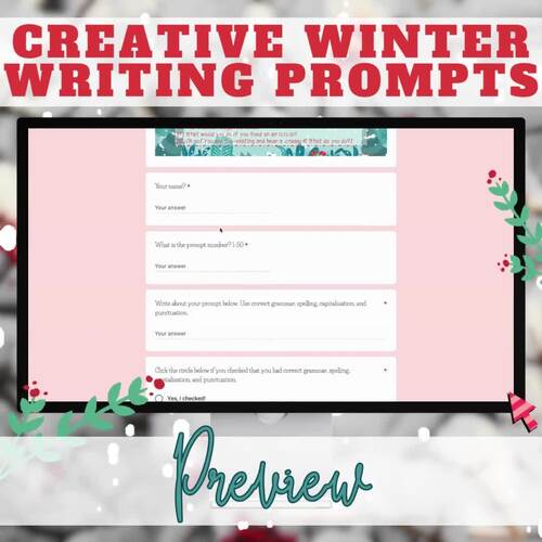 Morning Work Bell Ringers - Creative Writing Prompts Winter, December ...