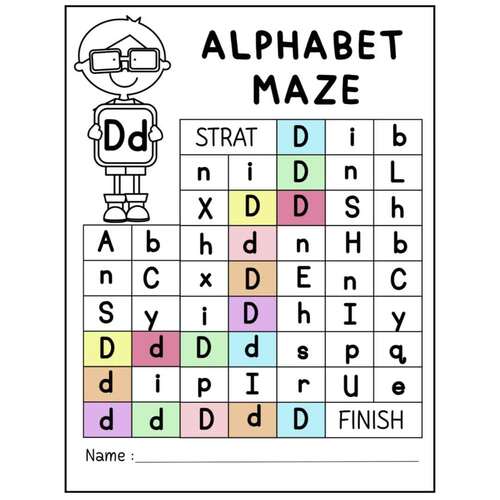 Alphabet Maze A-Z | Fun Letter Recognition Activities for Kids by Pim Paper