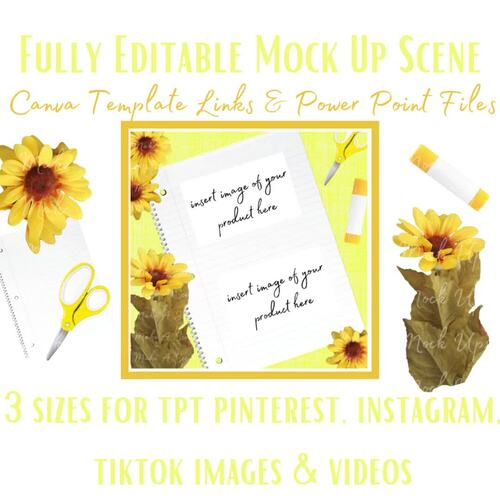 Interactive Notebook Mockup in Bright Spring Scene by Make A Scene Mockups