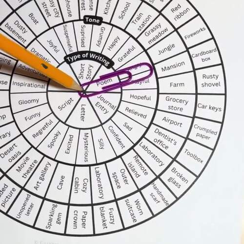 Spin A Writing Prompt: Creative Writing Prompt Spinner by Lifelong Learning