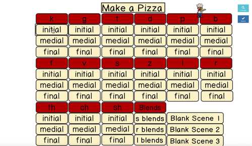 Make a Pizza Interactive Articulation Activity-Speech Boom Cards™