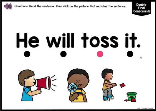 Double Final Consonants in Sentences Boom Cards™️ | Digital Reading ...