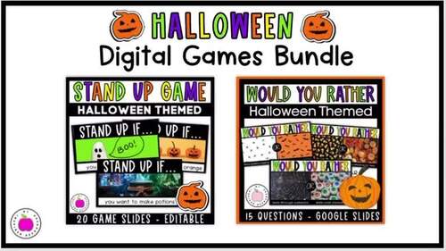 Digital Halloween Activities and Games BUNDLE by KJ Inspired Resources