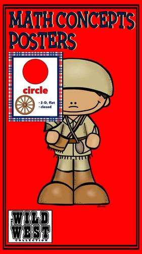 MATH CONCEPTS POSTERS Math Focus Wall Wild West Theme Classroom Decor