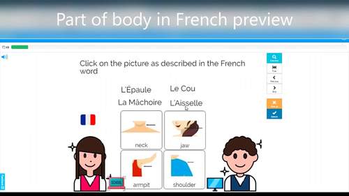 BODY PARTS French Distance Learning | BODY PARTS French BOOM Cards™