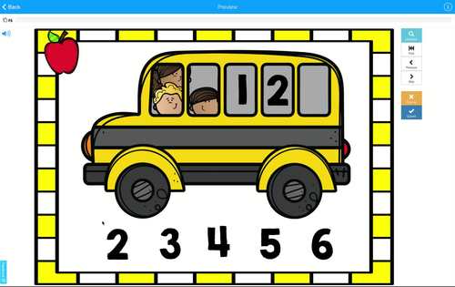 Back to School Activities Counting Math Boom Cards by Krafty in Kinder