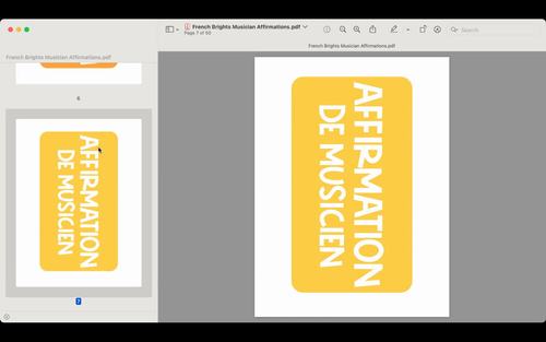 French Bright Rainbow Musician Affirmation Station by musicpluscoffee