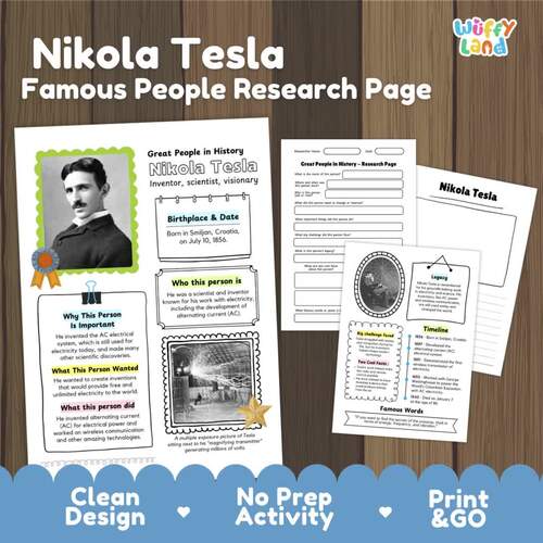 Nikola Tesla Research Project | Famous Inventors Biography | STEM ...