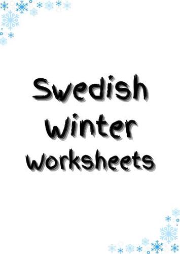 Swedish Winter Worksheets Activity by Worksheet Whisperer | TPT