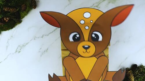 Deer Paper Bag Puppet Craft | Woodland Animal Printable for PreK ...