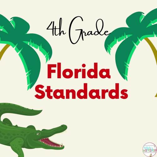 Florida 4th Grade Standards I Can Statements BUNDLE by White's Workshop