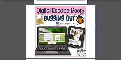 Digital Reading Escape Room - Nonfiction Text Features - Bugging Out