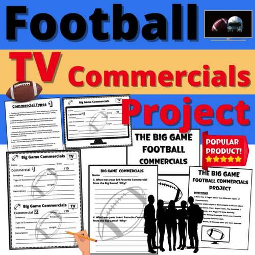 Football Commercials Super Project Marketing Business Activity | TPT