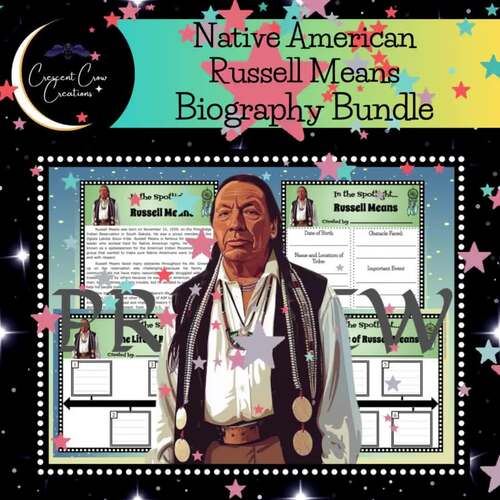 Russell Means Native American Heritage Month Biography Bundle | TPT