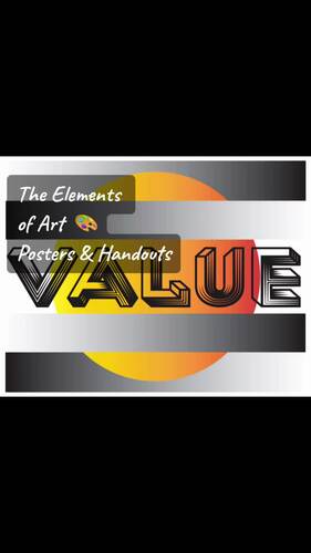 Elements of Art Printable Art Room Posters and Student Handout Bundle