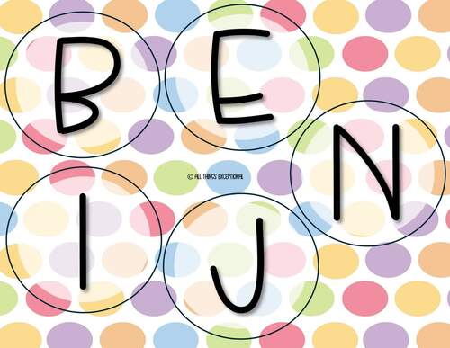 EDITABLE Focus Wall Bulletin Board Headers - Polka Dots | TPT