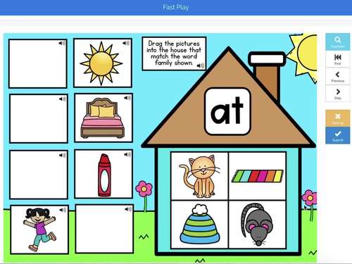 CVC Word Family Houses - Digital Task Cards - Boom Cards by My Teaching Pal