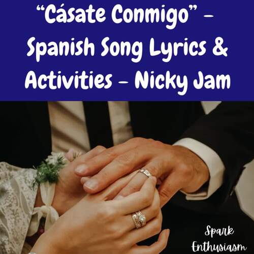 Casate Conmigo - Spanish Song Lyrics & Activities - Nicky Jam | TPT