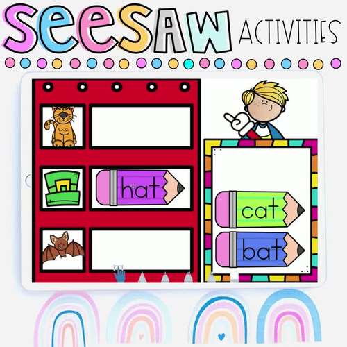 Seesaw CVC Match Up Digital Learning #distancelearning by Kindergarten ...