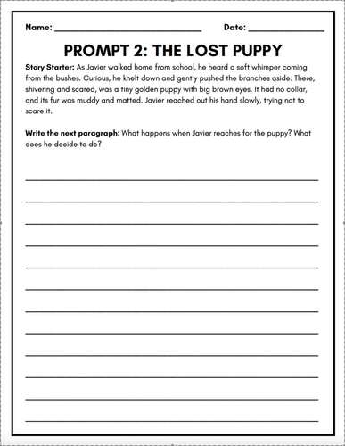 Finish the Story: Narrative Writing Prompts + SBAC Test Prep | Brief Writes