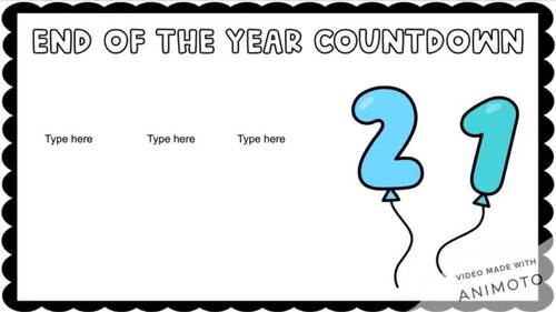 Google Slides Digital End of the Year Countdown by Keegan for Kids