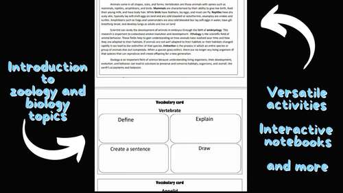 Introduction to biology and zoology topics packet by Mitochondria Science