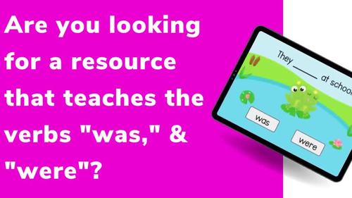 Verbs Was and Were Digital Boom Task Cards by Fiddleheads | TPT