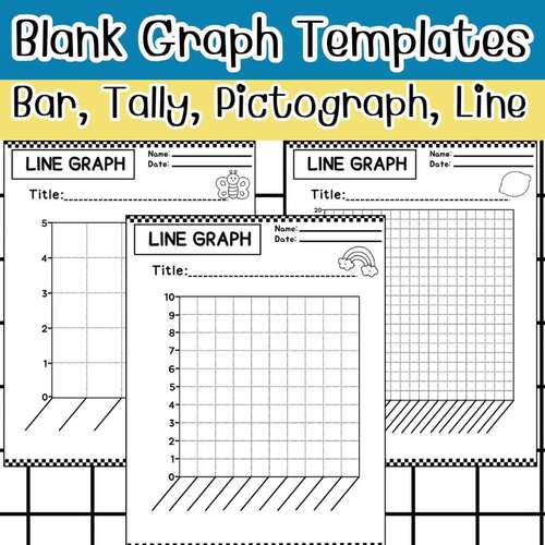 Blank Graph Templates for Elementary | Bar, Tally, Pictograph & Line Graph