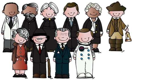 American Heroes clipart 3 Historical Figures clip art COLORED Version
