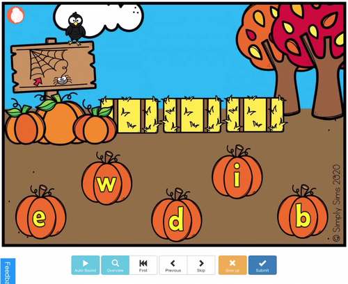 CVC Word Families | Boom Cards | Fall | Pumpkins | Halloween by Simply Sims