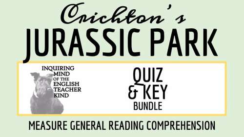 Jurassic Park Self-Grading Quiz Bundle with Answer Keys for Google Drive