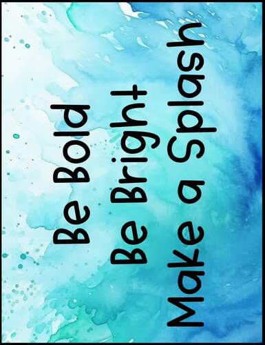 Make a Splash | Inspirational Posters | Back to School Bulletin Board