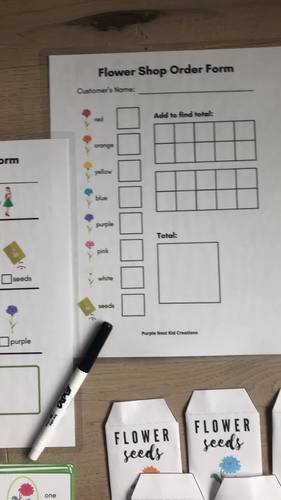 Flower Shop Dramatic play by Purple Nest Kid Creations | TPT