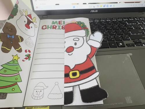 Christmas Card Craft and Writing Activity | Holiday Art Project for Kids