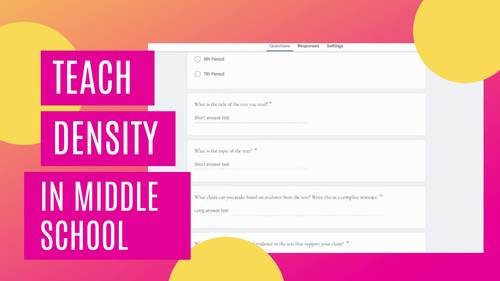 Density Practice Problems | CER Bundle | Claim Evidence Reasoning