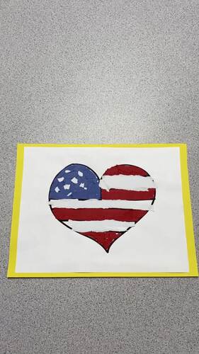 Heart Silhouette Art: Memorial Day, July 4th or Veteran's Day | TPT