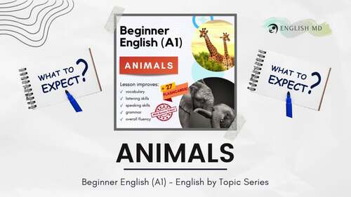 Animals | Animal Vocabulary | Beginner ESL/ELL for All Ages (A1) by ...