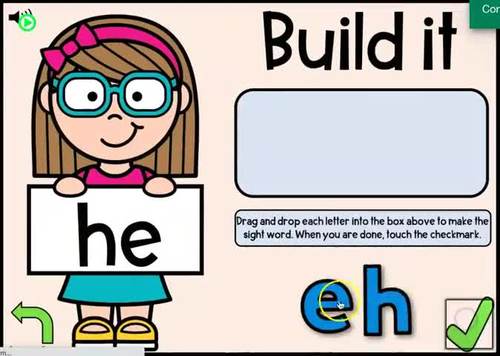 Sight Word Practice Boom Cards for Kindergarten by Suburban Teacher