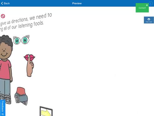Learning to Follow Directions Boom Cards™ Lesson for Asynchronous Learning