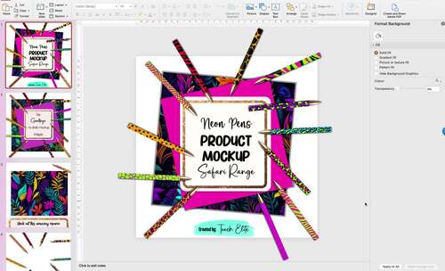 Pens MOVEABLE Mock-up Neon Safari png Scene Creator, Stock images