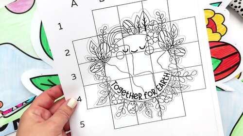 Earth Day Collaborative Color Poster Classroom Decor Art Project, Photo ...