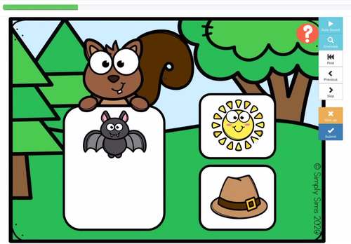 Rhyming Words Phonological Awareness | Boom Cards | Smart Board by ...