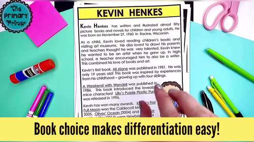 Kevin Henkes Author Study Packet by The Reading Primer | TPT