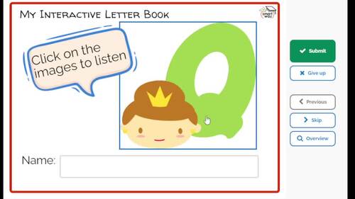 Letter Q Interactive Book for Kindergarten | Alphabet Activities Boom cards