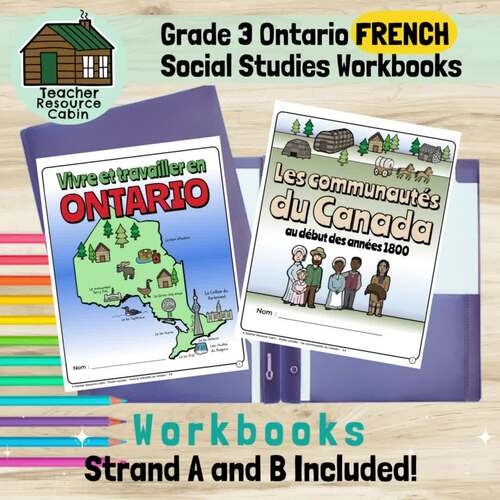 Grade 3 Ontario FRENCH Social Studies Workbook Bundle by Teacher ...