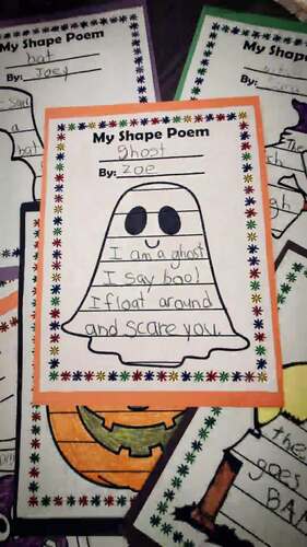 Pumpkin Shape Poem Template | Grades 1–3 | Poetry Writing Activity