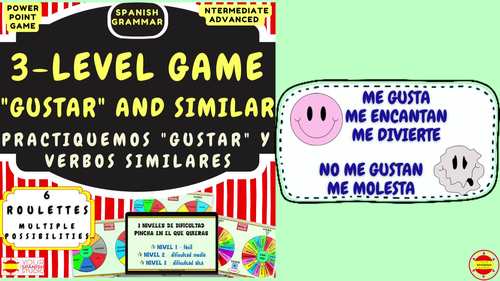 Spanish Verbs Like Gustar Digital Game | No-Prep Practice in 3 Levels