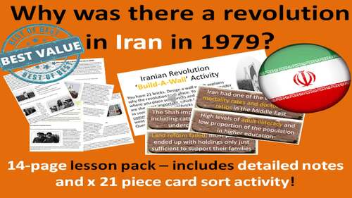 Iranian Revolution Causes - 14-page full lesson (notes, card sort)